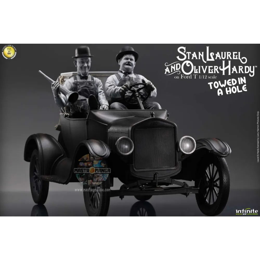 Stan Laurel & Oliver Hardy Ford Model T Towed in a Hole Infinite Statue ...